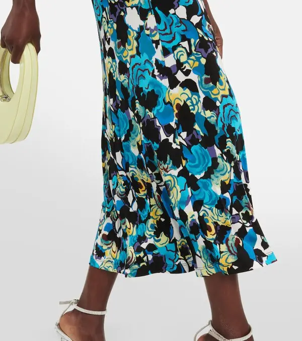 Diane Von Furstenberg Zetna Floral Jersey Midi Dress