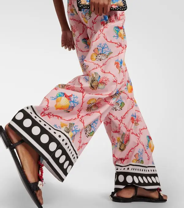 Dolce & Gabbana Printed Cotton Palazzo Pants
