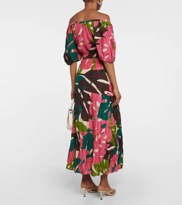 Velvet By Graham & Spencer Britney Printed Cotton And Silk Top