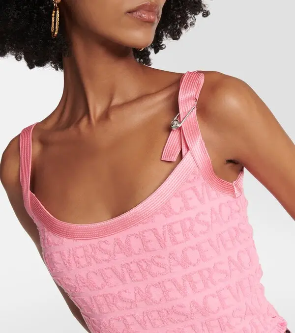 Versace Safety Pin Detail Cotton Top