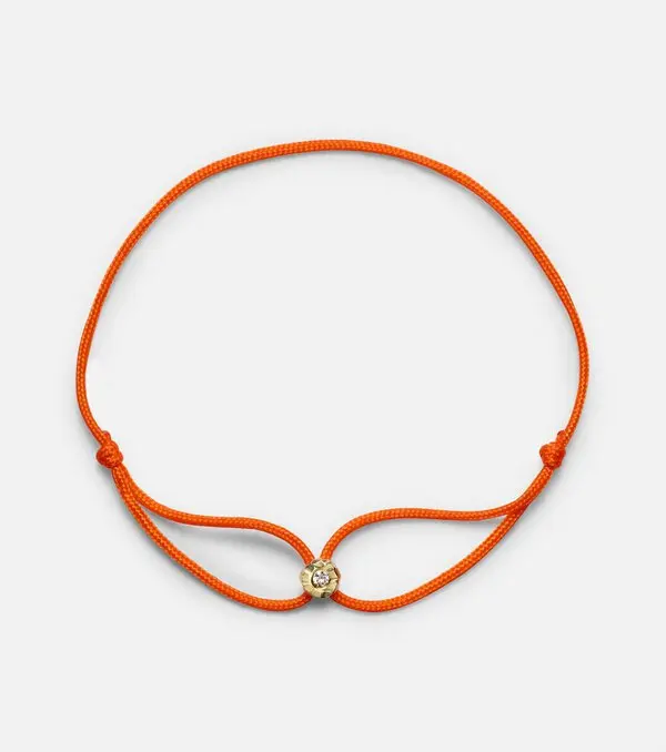 OCTAVIA ELIZABETH Parachute Nesting Gem 18kt Yellow Gold Diamond Bracelet - Orange