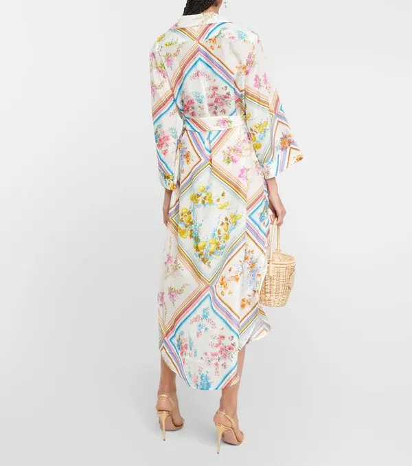Zimmermann Halcyon Floral Silk Midi Dress