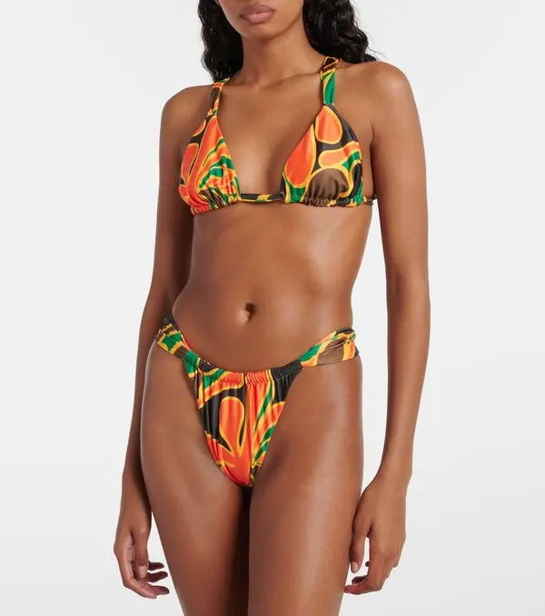 Faithfull The Brand Mary Printed Bikini Top