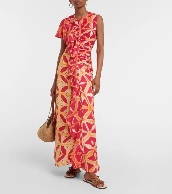 Ulla Johnson Printed Silk Maxi Dress - Multicoloured