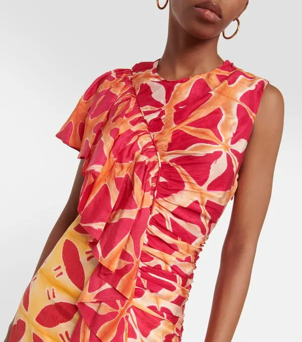 Ulla Johnson Printed Silk Maxi Dress - Multicoloured