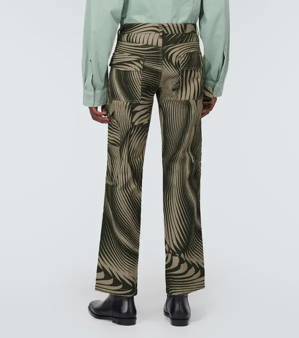 Dries Van Noten Cotton And Linen Wide-leg Trousers