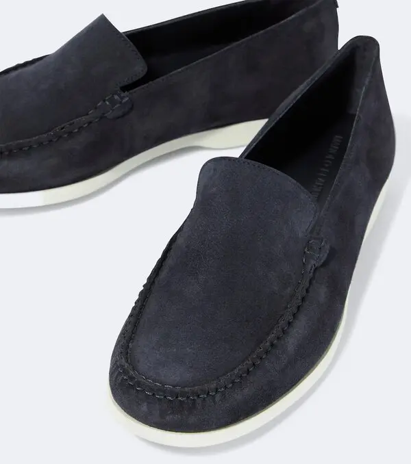Manolo Blahnik Monaco Suede Loafers - Blue