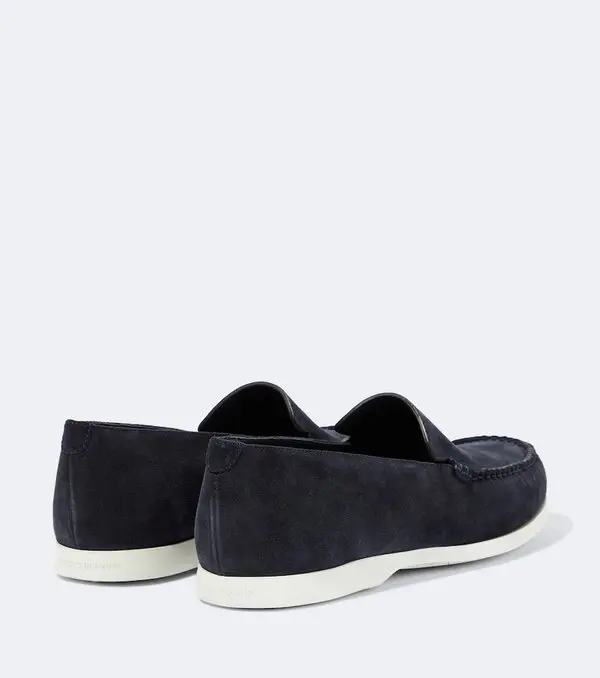 Manolo Blahnik Monaco Suede Loafers - Blue
