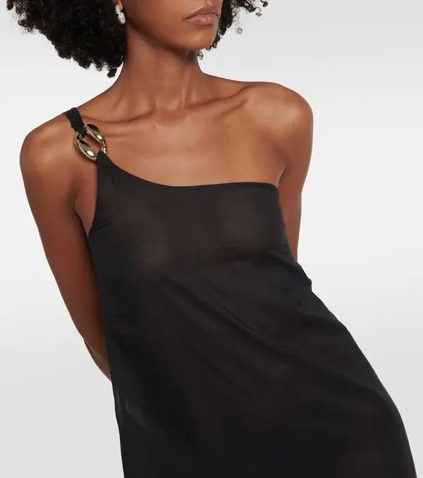 Stella McCartney One-shoulder Cotton Midi Dress