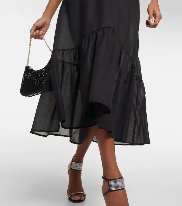 Stella McCartney One-shoulder Cotton Midi Dress