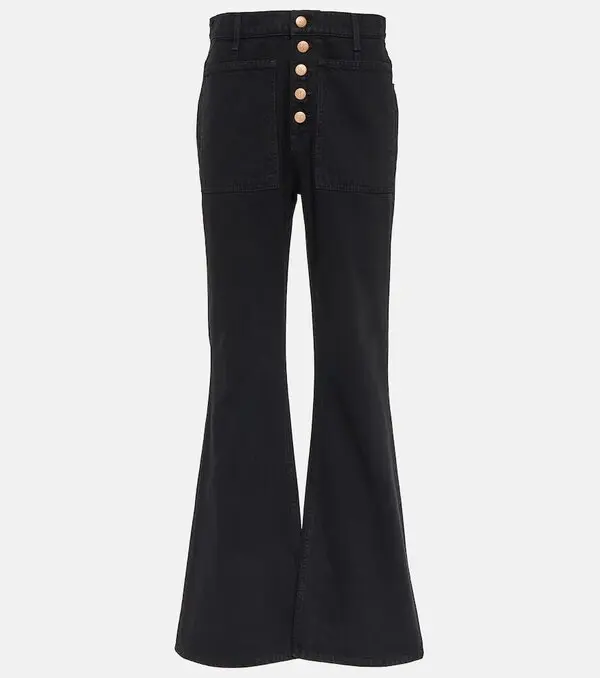 Ulla Johnson Lou High-rise Flared Jeans - Black