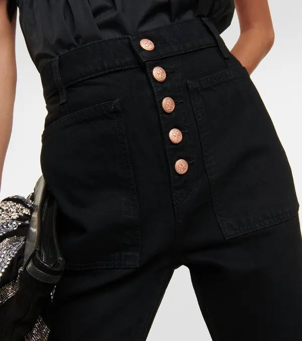 Ulla Johnson Lou High-rise Flared Jeans - Black