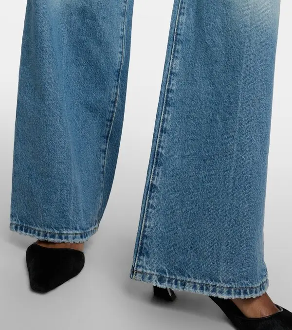FRAME Le Jane High-rise Wide-leg Jeans In Varsity Blues - Blue