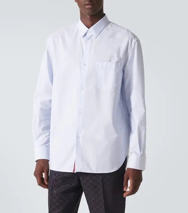 Gucci Striped Cotton Poplin Shirt