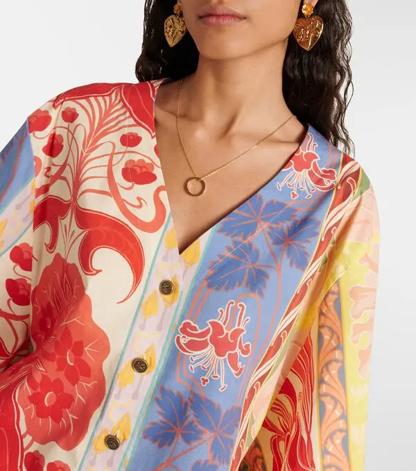 Etro Printed Oversized Cotton-blend Shirt