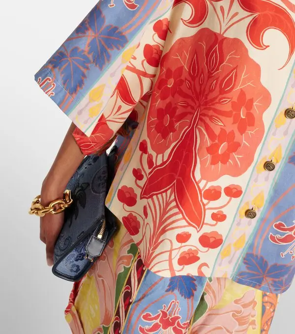 Etro Printed Oversized Cotton-blend Shirt