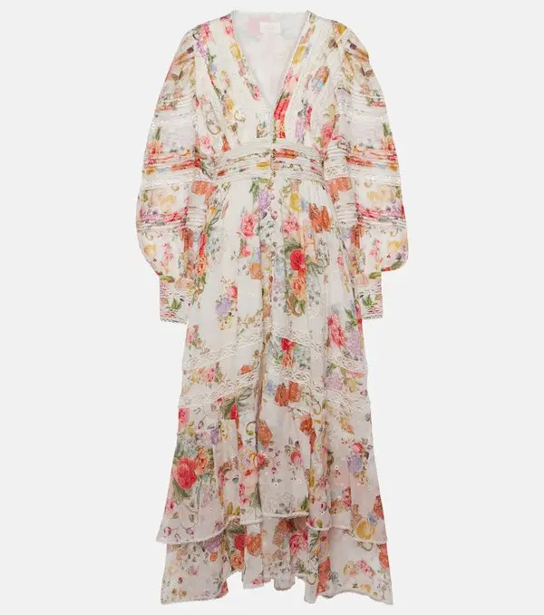 Camilla Sew Yesterday Floral Midi Dress - Multicoloured