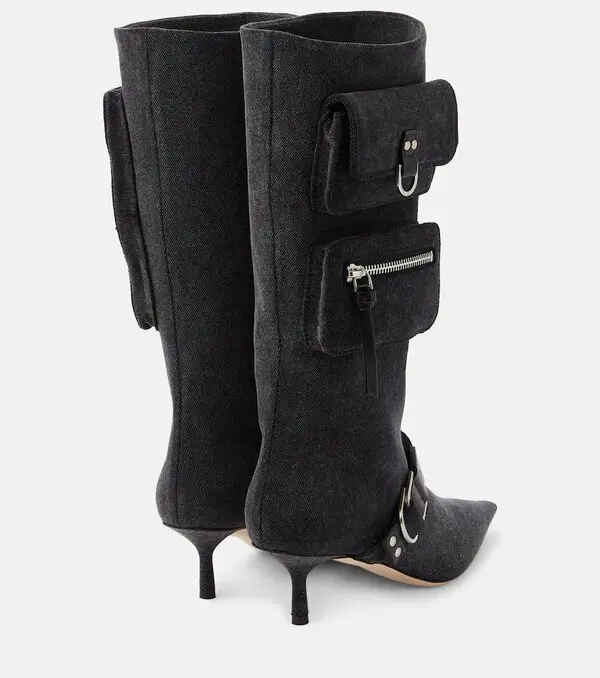 Blumarine Jeanne Knee-high Denim Boots