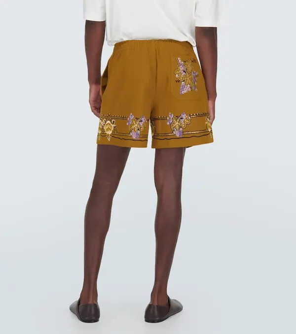 BODE Embroidered Cotton Shorts