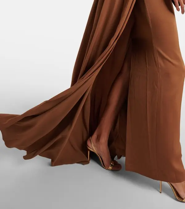 Alex Perry Caped Satin Gown