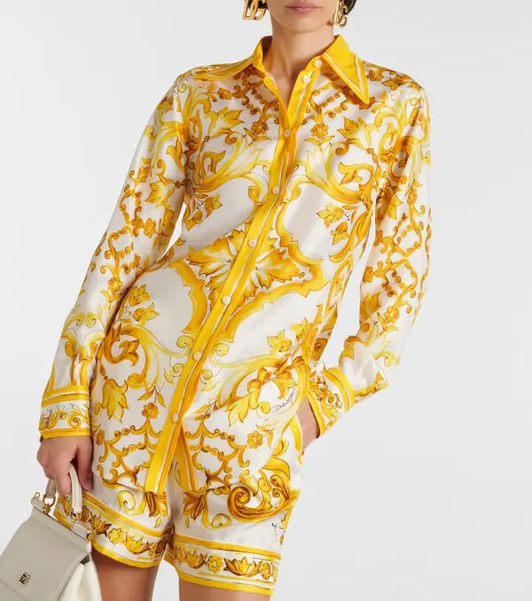 Dolce & Gabbana Majolica Silk Twill Shirt