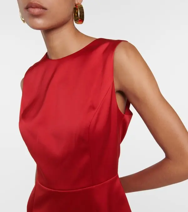 Carolina Herrera Satin Cape Gown