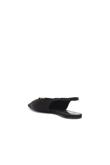 Saint Laurent Babylone Flat Slingbacks - Nero