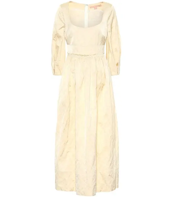 Brock Collection Ondina Satin Midi Dress