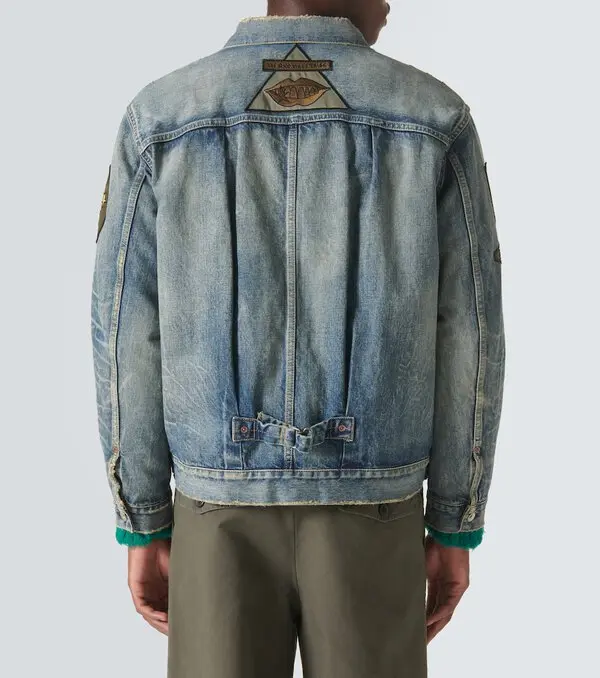 Sacai X Mark Gonzales Patchwork Denim Jacket