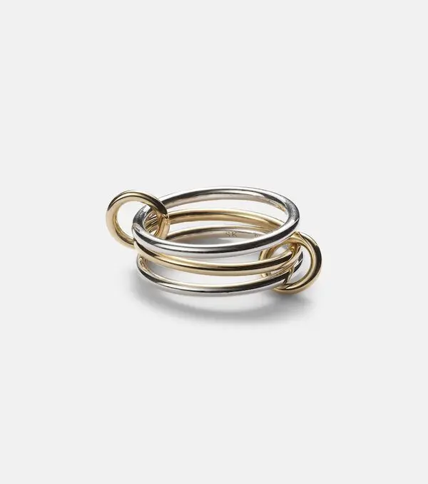 SPINELLI KILCOLLIN Solarium Linked Rings In 18kt Yellow Gold And Sterling - Silver