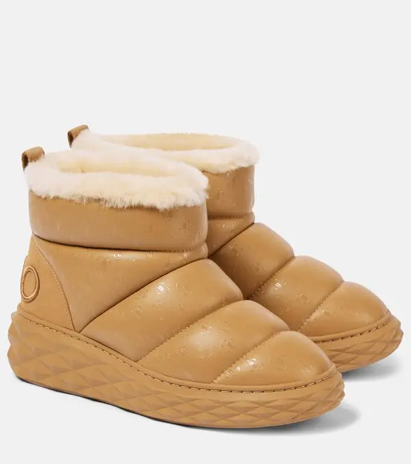 JIMMY CHOO Padded Leather Boots - Brown