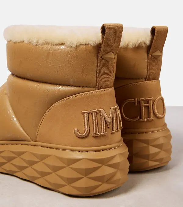 JIMMY CHOO Padded Leather Boots - Brown