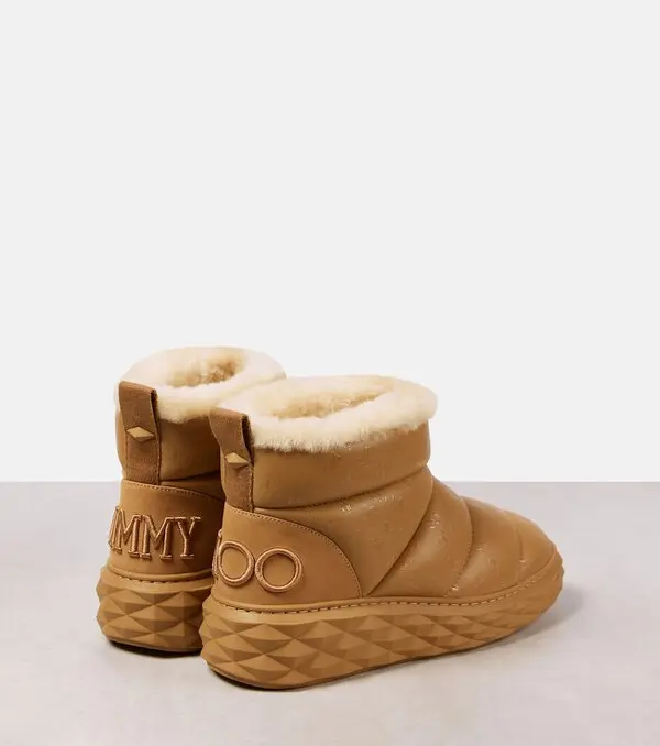 JIMMY CHOO Padded Leather Boots - Brown