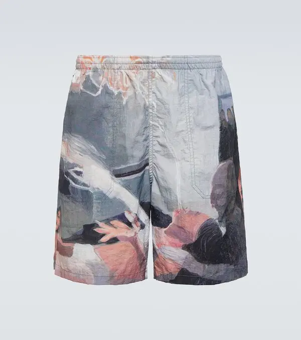 Undercover X Helen Verhoeven Printed Above-the-knee Shorts