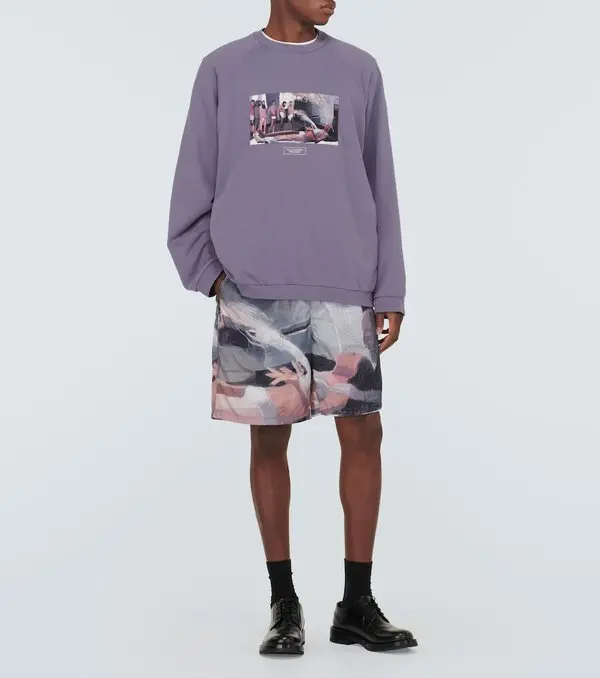 Undercover X Helen Verhoeven Printed Above-the-knee Shorts