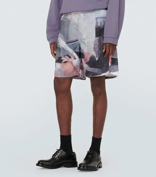 Undercover X Helen Verhoeven Printed Above-the-knee Shorts