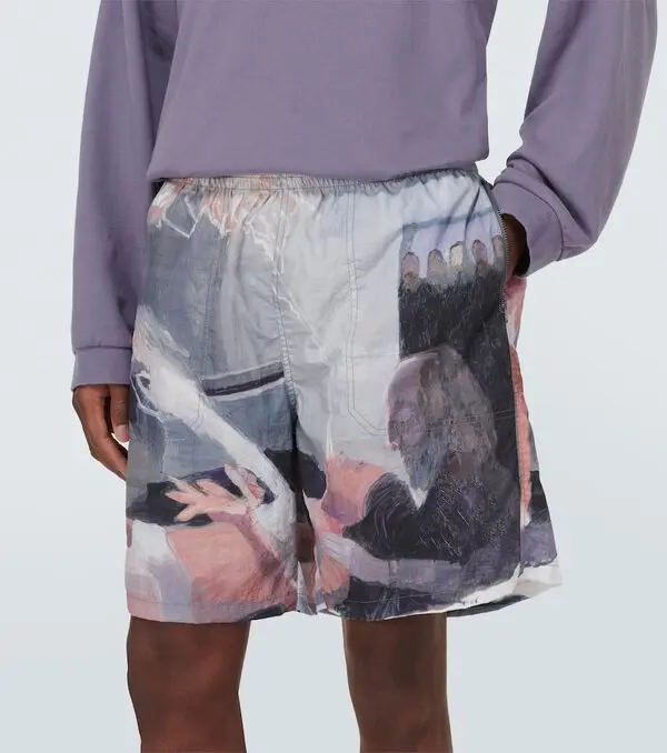 Undercover X Helen Verhoeven Printed Above-the-knee Shorts
