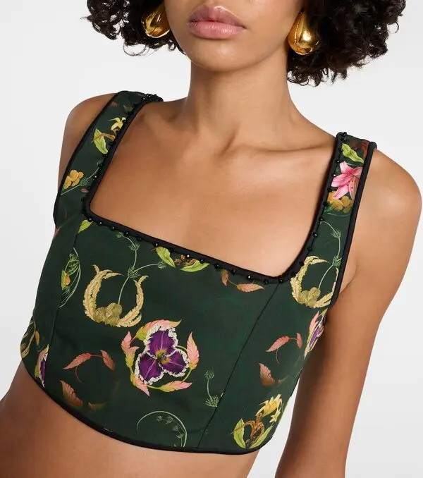 Agua Bendita Embroidered Crop Top