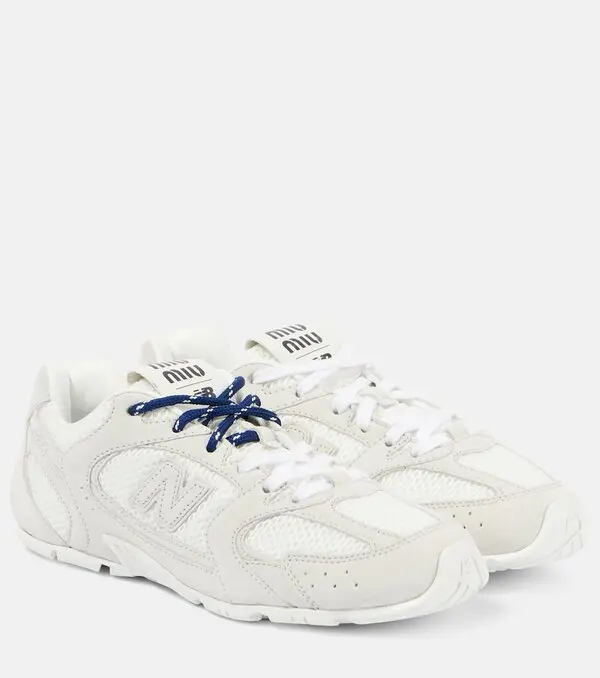 Miu Miu X New Balance 530 Sl Suede Trainers - White
