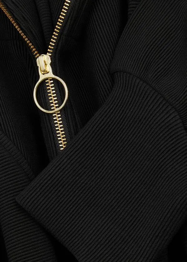 Varley Half-zip Jersey Sweatshirt With Shawl Collar - Black