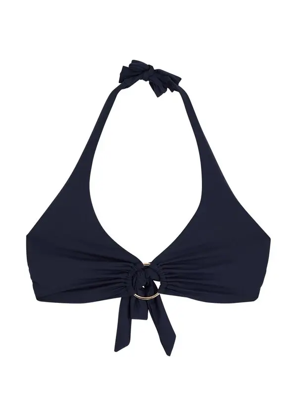 Melissa Odabash Brussels Halterneck Bikini Top - Navy