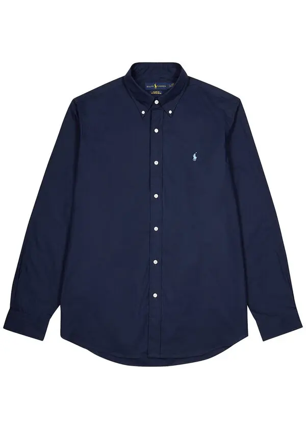Polo Ralph Lauren Custom Cotton-poplin Shirt - Navy