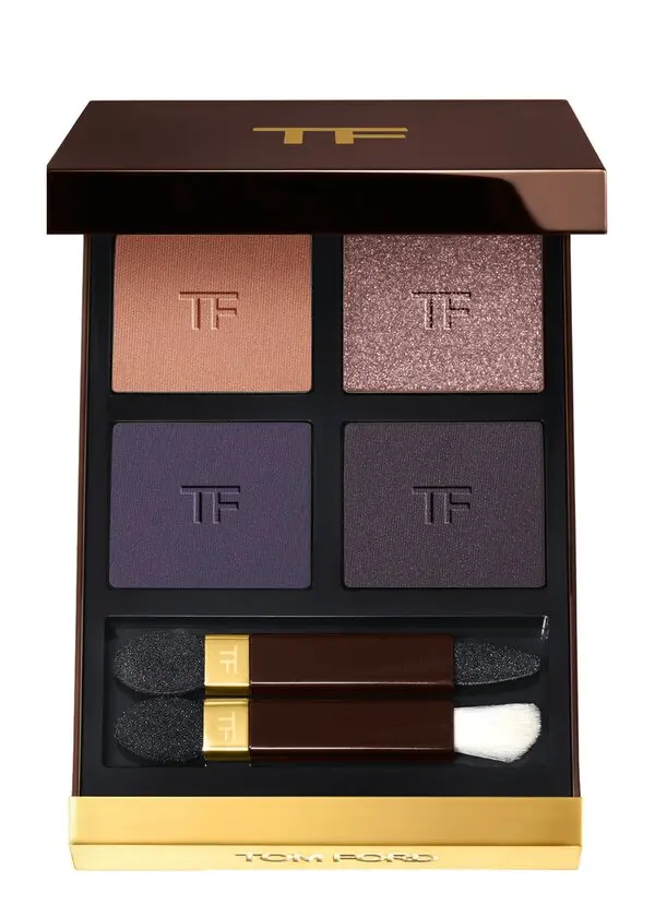 TOM FORD Eye Color Quad Crème, Iconic Smoke, Eyeshadow, Velvet-soft, Classic Smoky Eye, Purples And Browns - Ionic Smoke