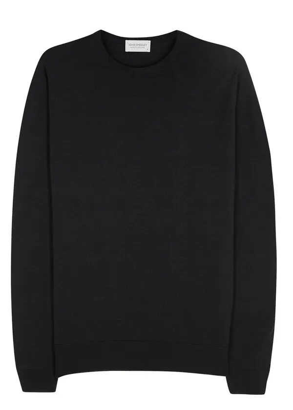 John Smedley Lundy Fine-knit Merino Wool Jumper - Black