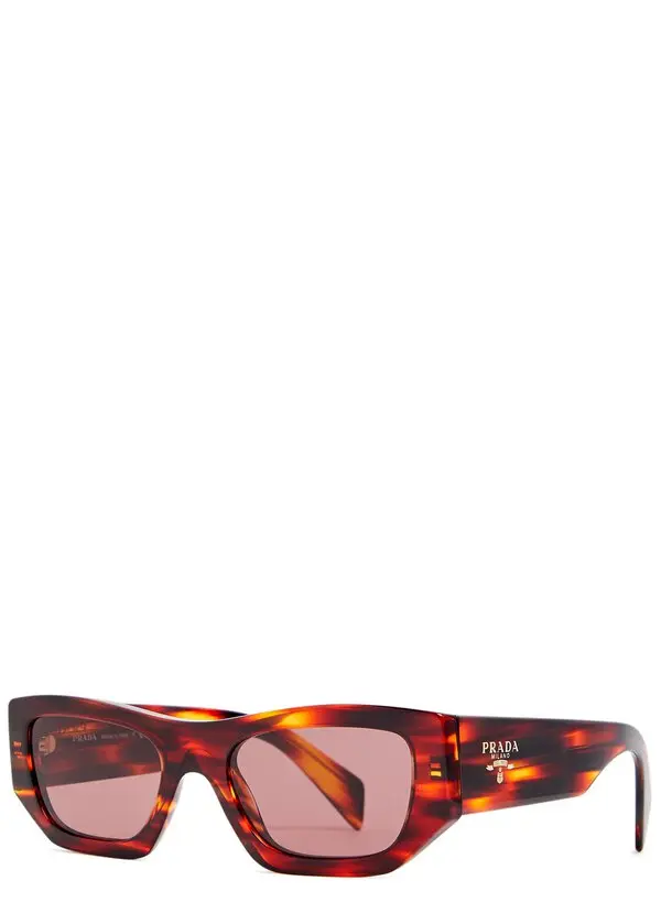 Prada Rectangle-frame Sunglasses - Red