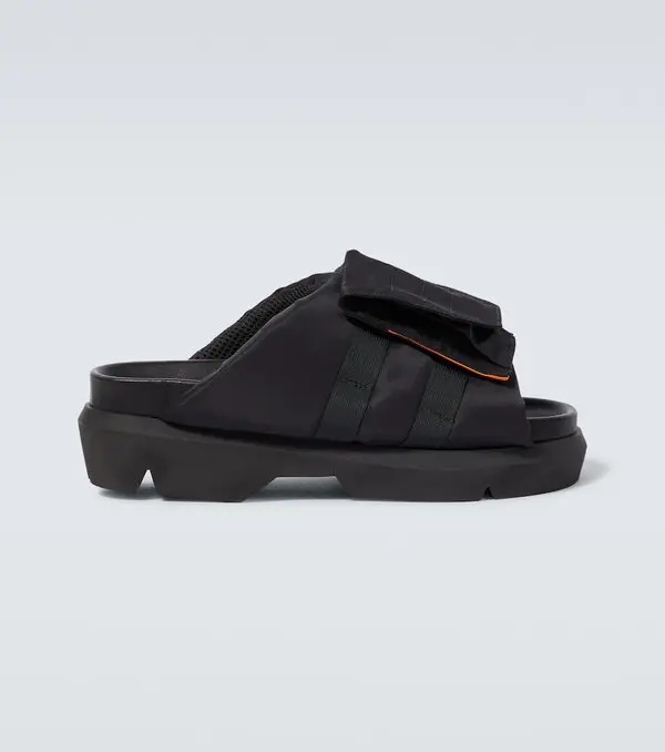 Sacai Padded Pocket Slides With Zip Detail