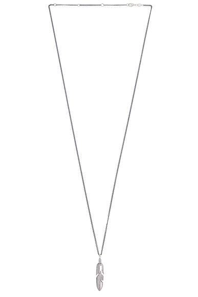 SERGE DENIMES Ethereal Feather Necklace - Silver