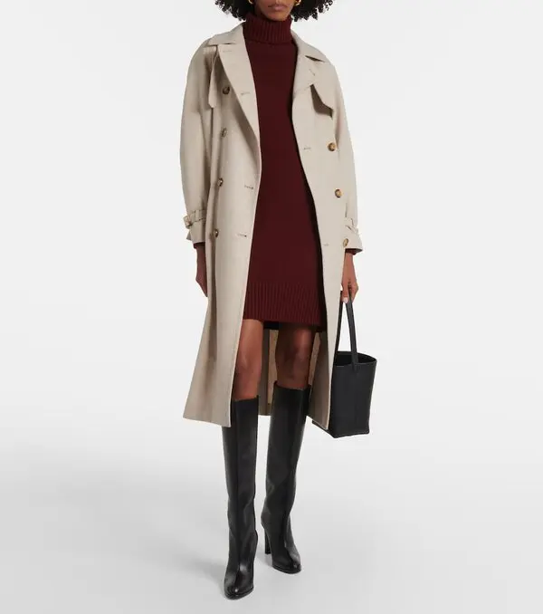 Max Mara Trudy Virgin Wool Turtleneck Minidress