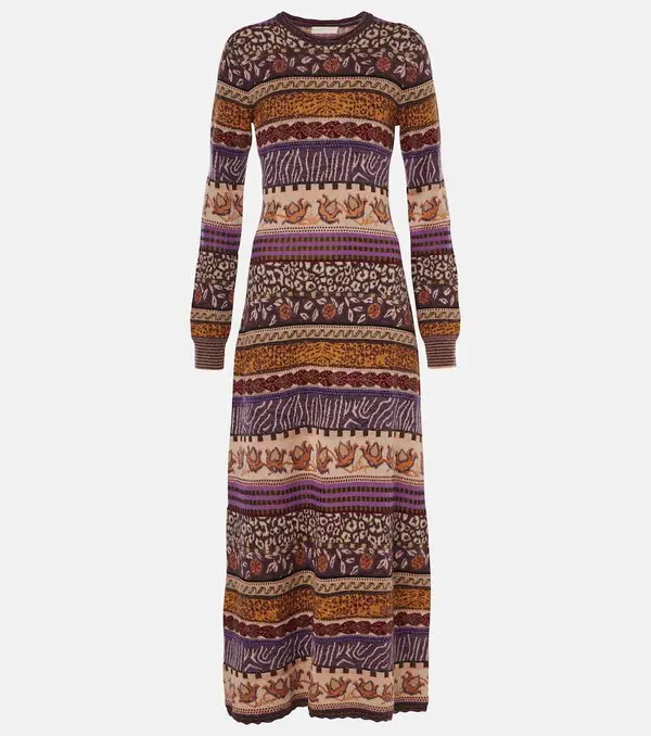 Ulla Johnson Paloma Jacquard Maxi Dress In Woodland - Multicoloured