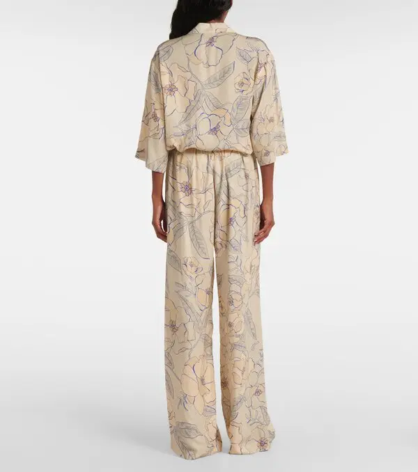 Dries Van Noten Floral Wide-leg Pants